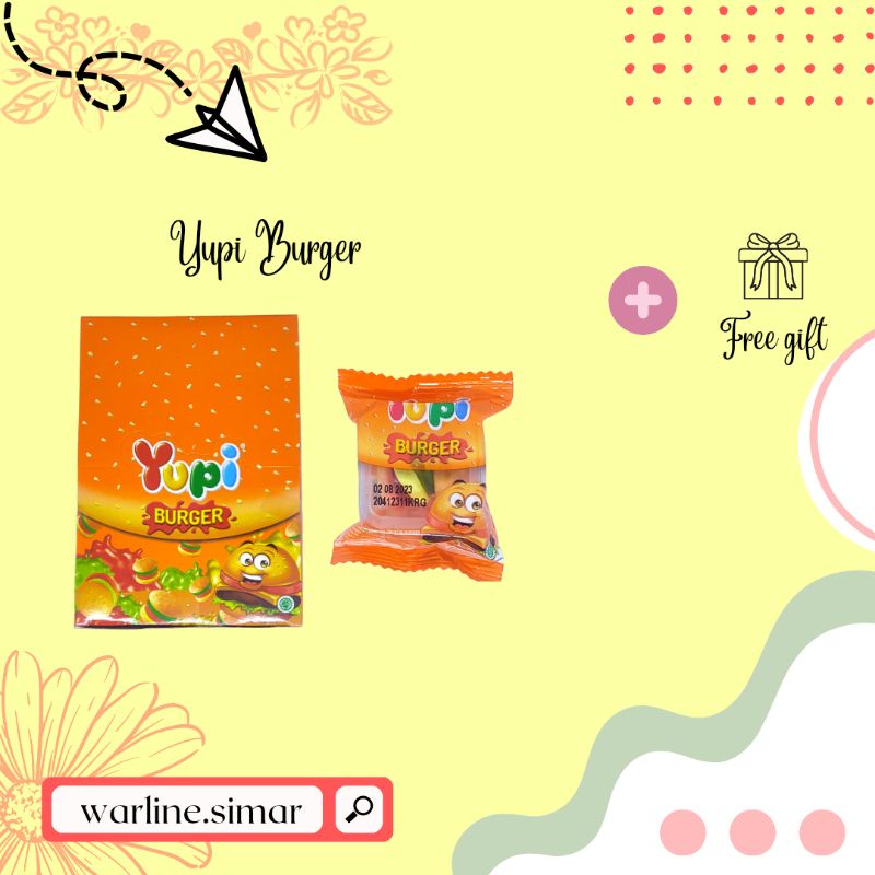 Jual Permen Yupi Burger Yupi Box Cemilan Anak -Anak | Shopee Indonesia