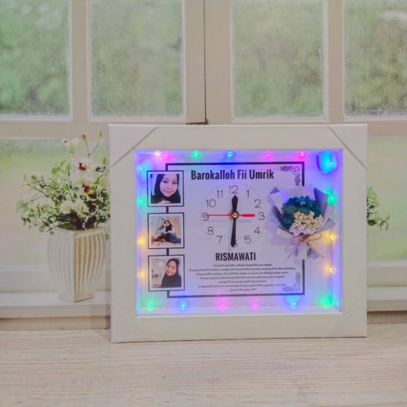 Jual 30x25cm Jam dinding lampu tumblr Tumbler LED scrap box bingkai ...