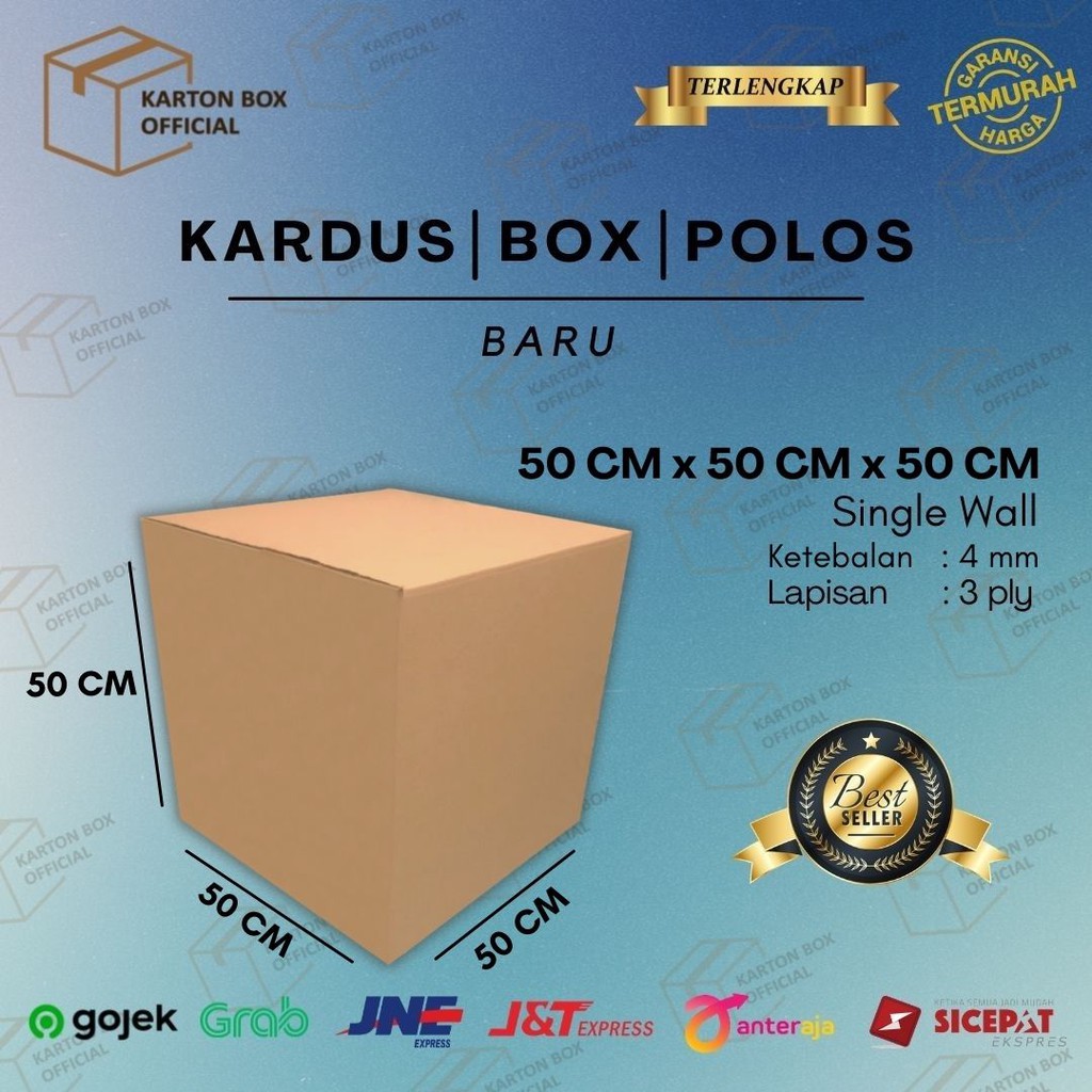 Jual Kardus Karton Box Besar 50x50x50 CM Kotak Dus Pindahan Tebal Polos ...
