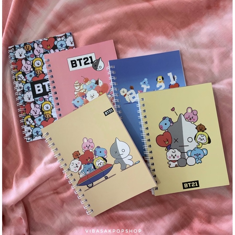 Jual BLOCKNOTE KECIL NOTES SPIRAL A6 BTS BT21 ISI 50 LEMBAR | Shopee ...
