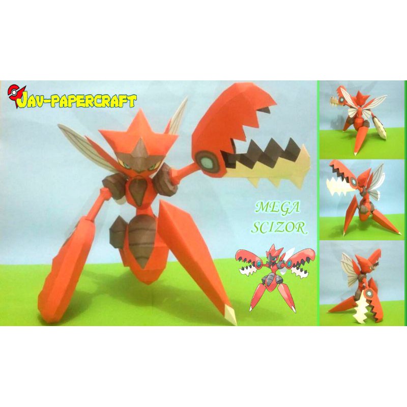 Jual Pokemon Mega Scizor Papercraft | Shopee Indonesia