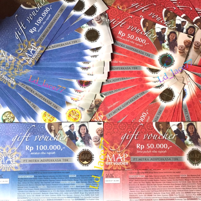 Jual Voucher MAP 100rb dan 50rb edisi terbaru / voucher mitra adi ...