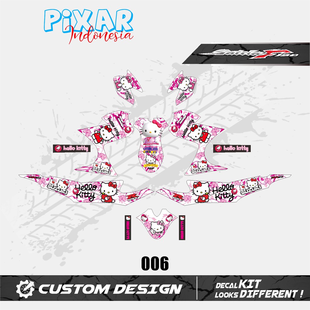 Jual STICKER DECAL MOTOR SUZUKI SATRIA FU HELLO KITTY FULL BODY PREMIUM ...