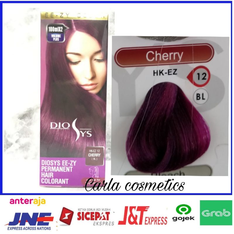 Jual cat rambut diosys warna Cherry hair color diosys set 100ml ...