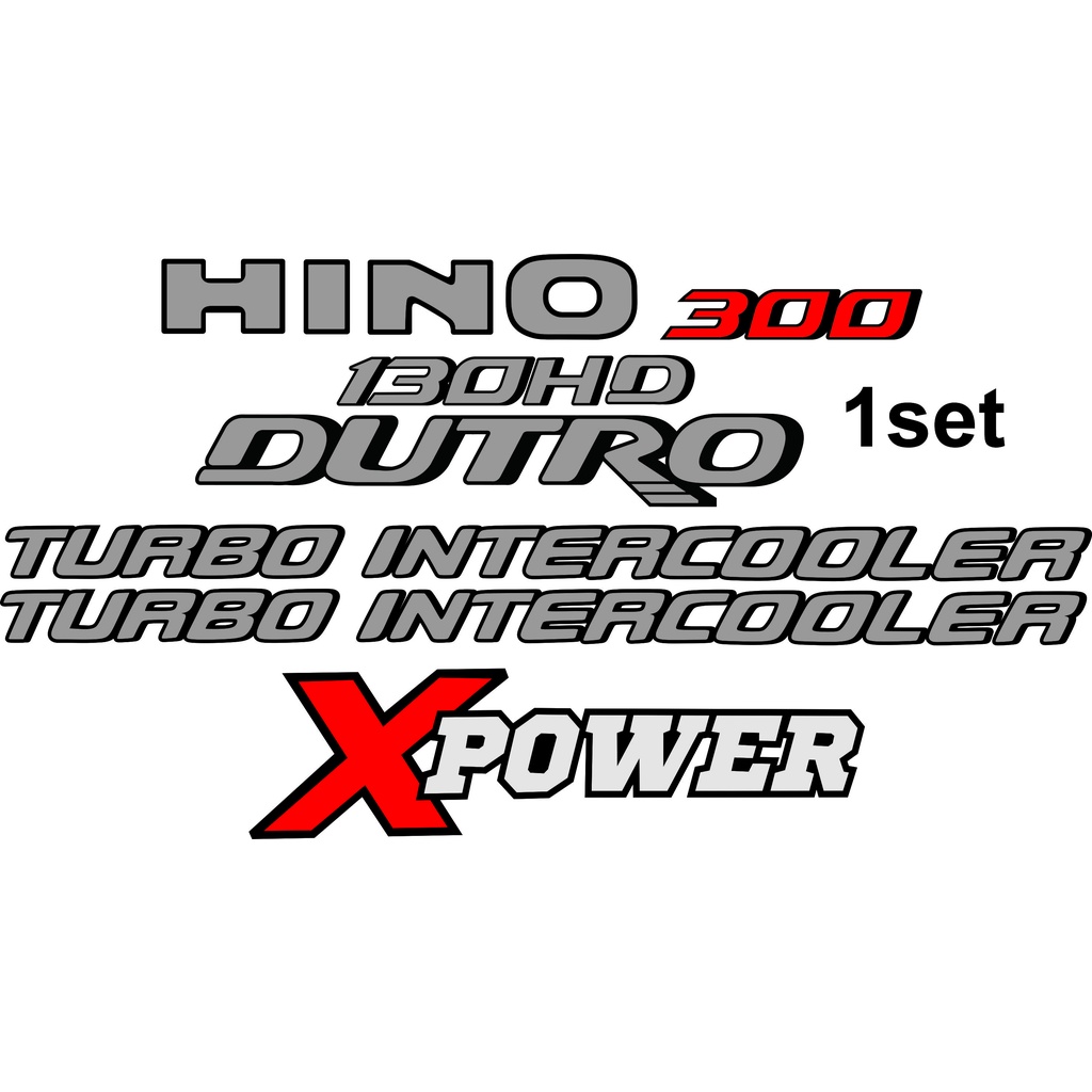 Jual stiker hino 300 130hd dutro xpower 1set bukan ori | Shopee Indonesia