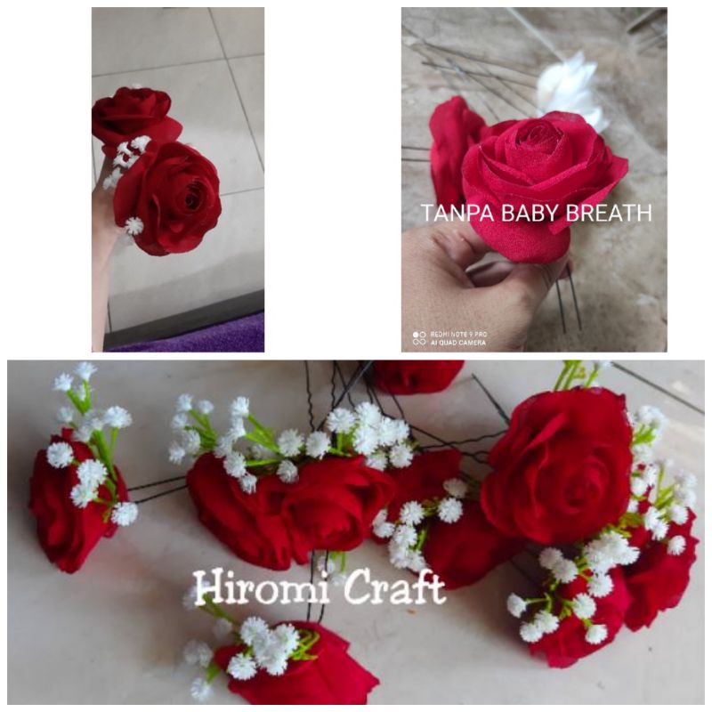 Jual Bunga sanggul cucuk sanggul/ mawar sanggul | Shopee Indonesia