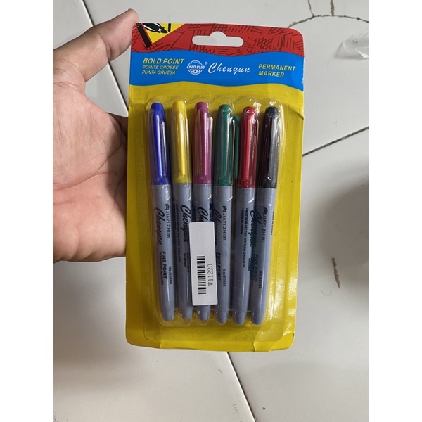 Jual spidol tattoo set 6warna / spidol tato spidol tattoo jarum tattoo ...