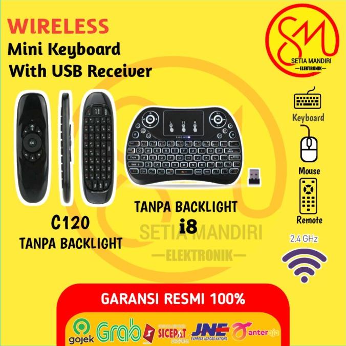 Jual MINI KEYBOARD WIRELESS I8 2.4G HANDHELD KEYBOARD UNTUK SMART TV TV ...