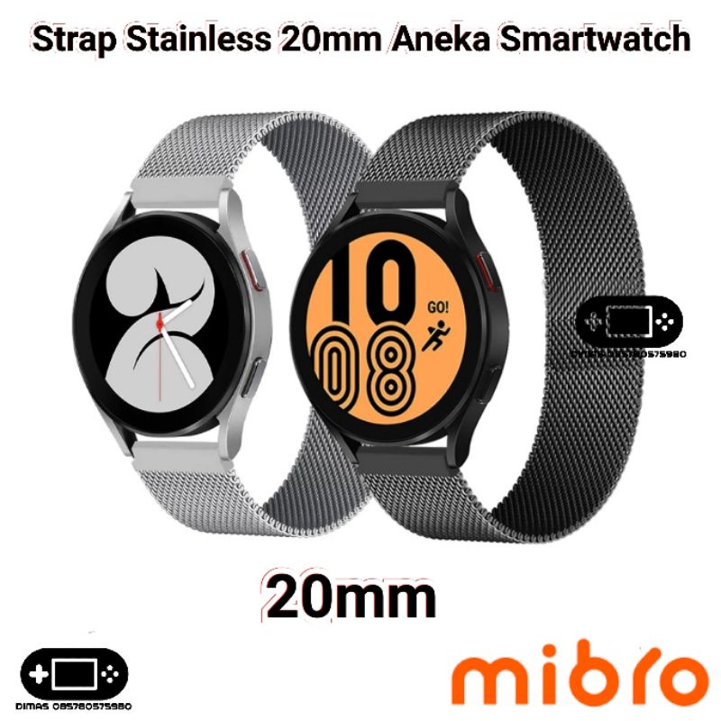 Jual Strap Stainless 20mm Mibro Watch Color Lite C2 T1 Air Smartwatch ...