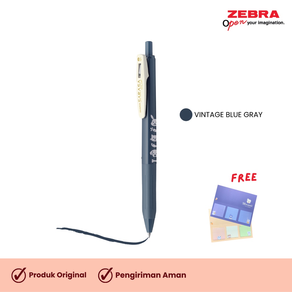 Jual Zebra Pulpen Sarasa Clip 05 Vintage Pet Series Satuan / Pelpen ...