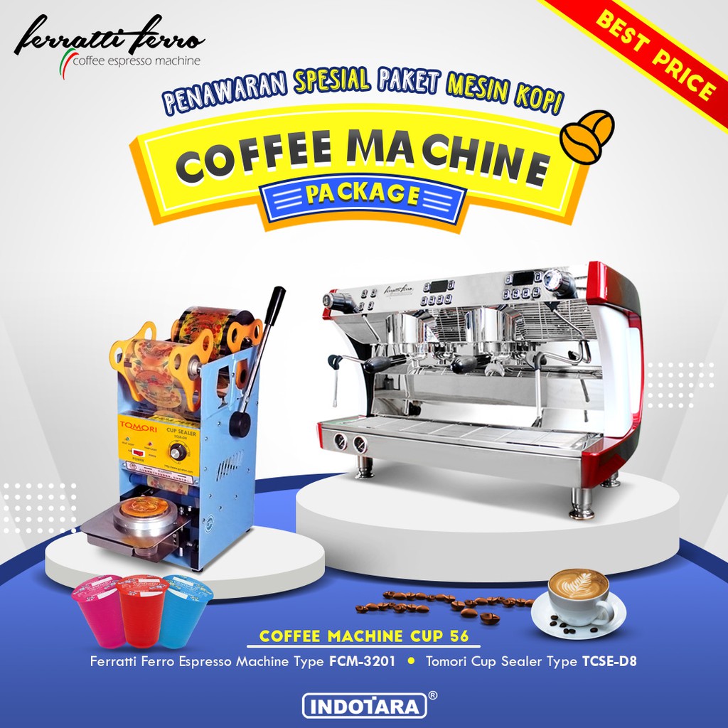Jual Paket Mesin Kopi Espresso Machine Cup - 56 | Shopee Indonesia