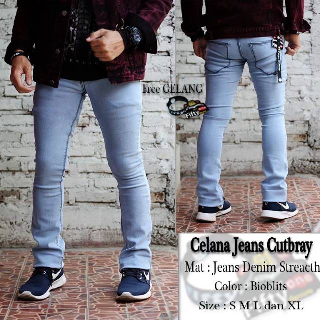 Jual Celana Jeans cowo/cowok Cutbray original premium Celana Panjang ...