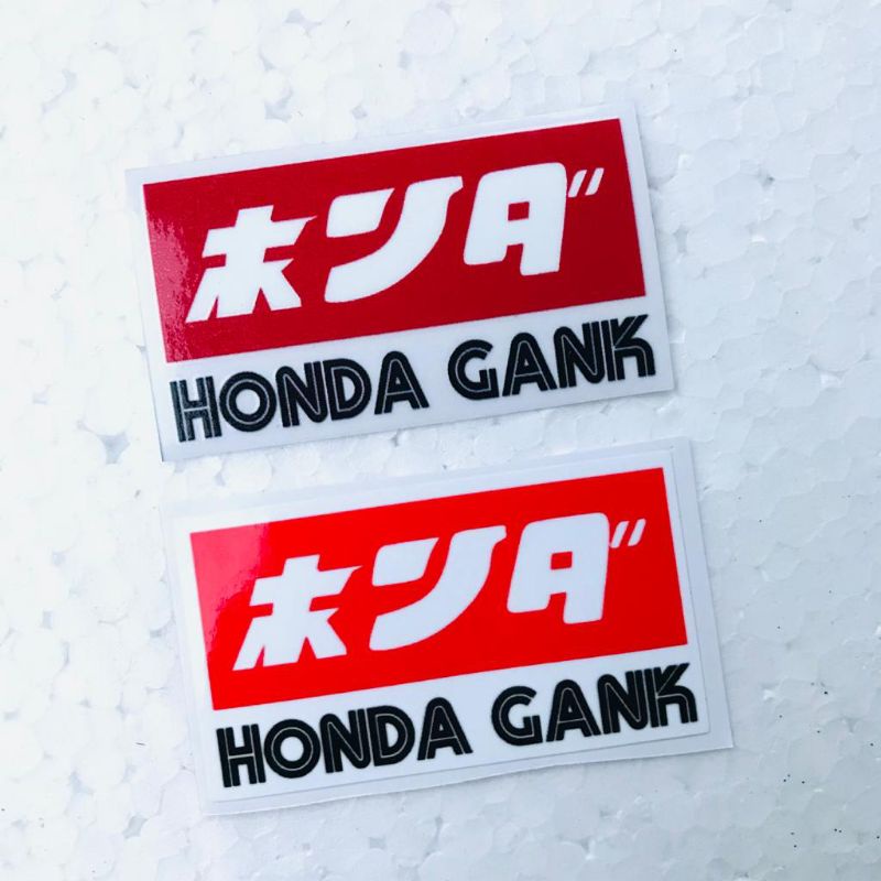 Jual Sticker Honda Gank Bahan Orajet dan Transparan UV Laminasi Glossy ...