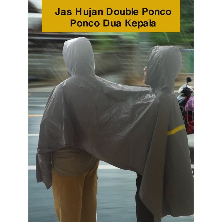 Jual Jas Hujan Dewasa Double Ponco Dua Kepala 2 in 1 Double Ponco Twin ...