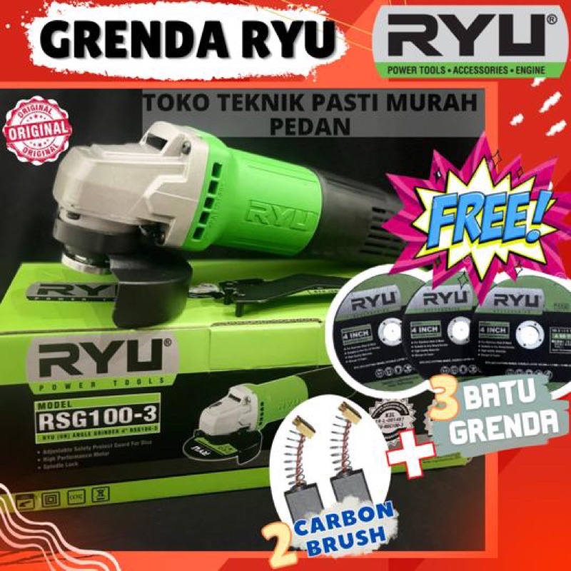 Jual GERINDA RYU *FREE BUBBLE WRAP* TEKIRO RSG100-3/ RSG100-4 GRENDA 4 ...
