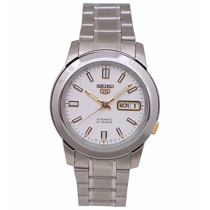 Jual Seiko 5 Automatic SNKK07K1 Full Silver Gold Original | Shopee ...