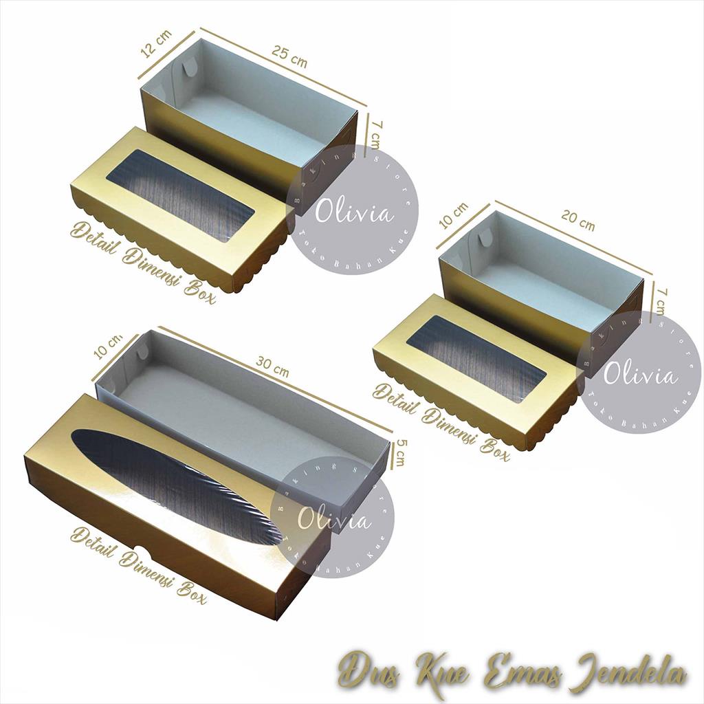 Jual Dus Kue / Box Cake Kotak Emas Persegi Panjang | Shopee Indonesia