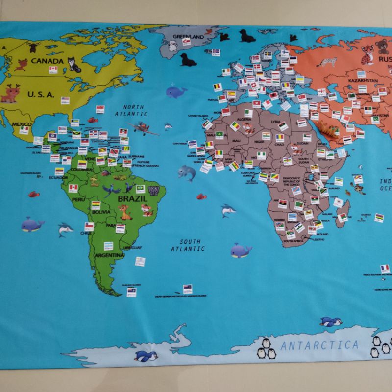 Jual Banner Peta Dunia Lucu | Shopee Indonesia