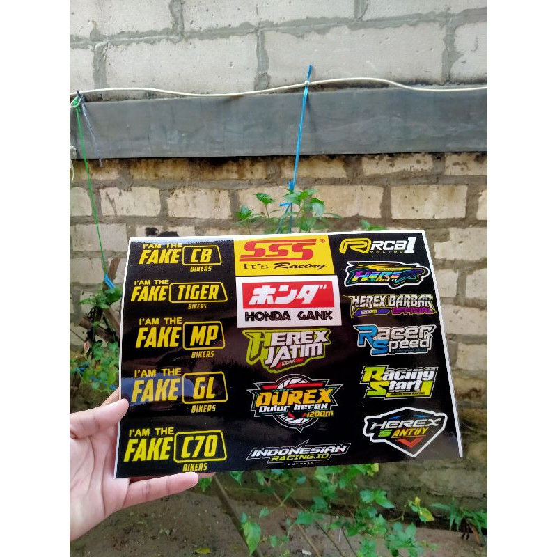 Jual Sticker pack herex racing fake cb fake gl fake tiger fake mp ...
