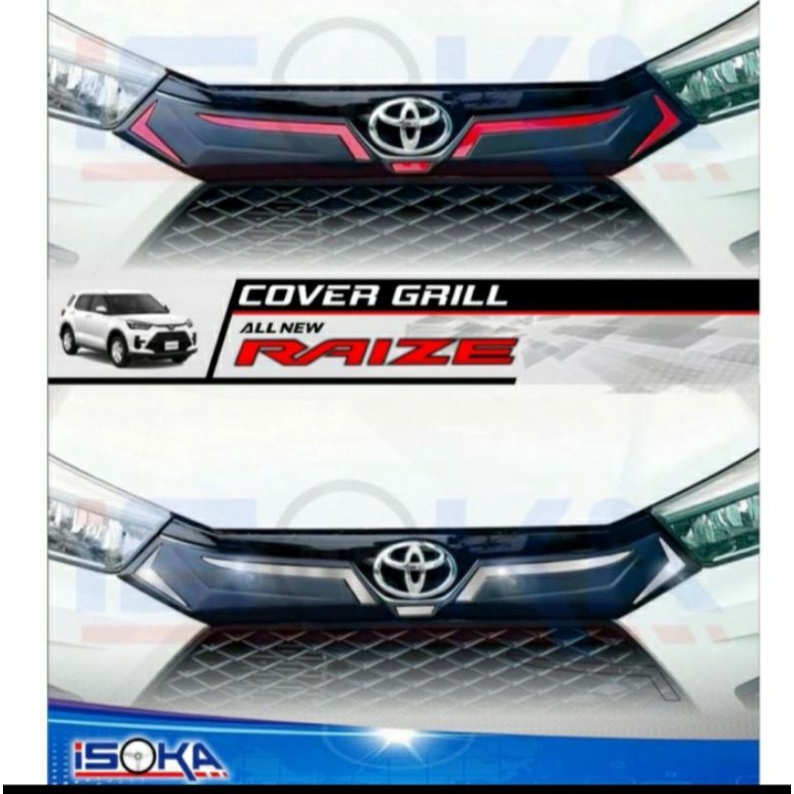 Jual Front Grill Bumper Depan Raize 2021 Hitam List Chrome Merah ...