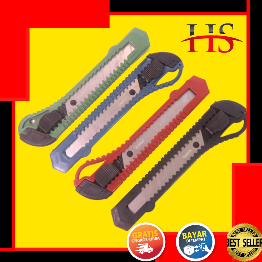 Jual PISAU CUTTER PISO CUTTER CUTER KATER BESAR PEMOTONG DUS ATK YAMATA ...