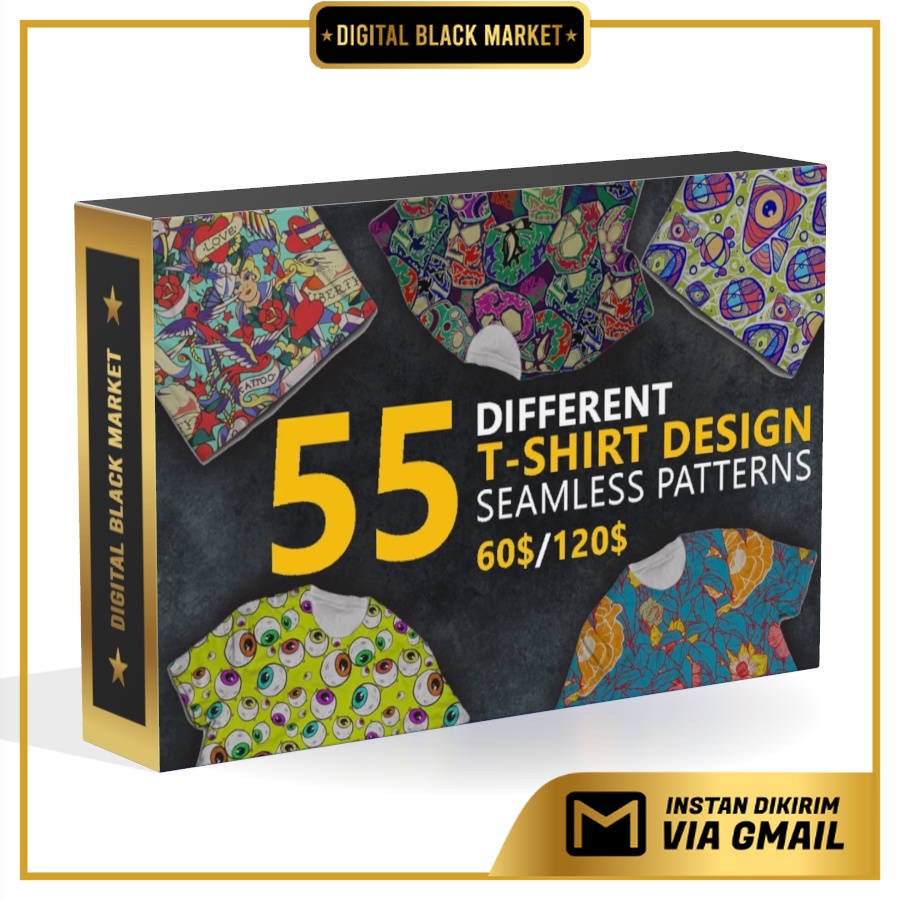 Jual ID16321 - T-Shirt Design Pattern Bundle | Koleksi Pola Desain Kaos ...