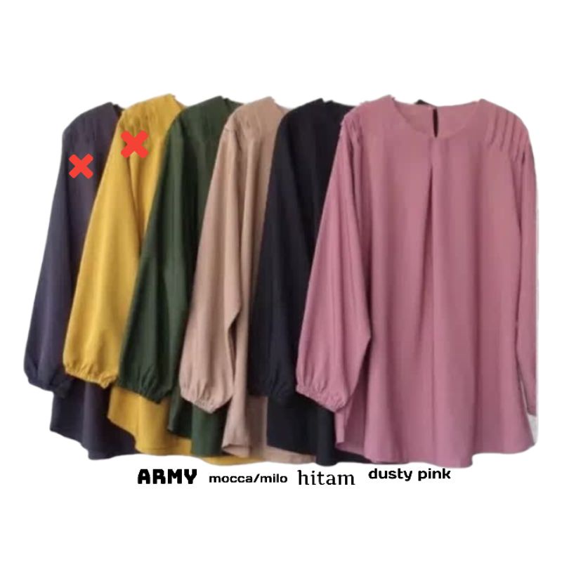 Jual Atasan Dinda Blouse Jumbo Ld 120 130 Over Size L XL XXL XXXL ...