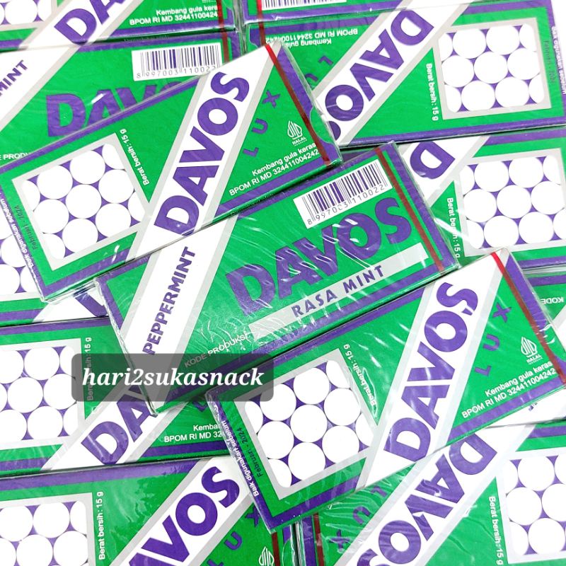 Jual Permen DAVOS LUX Rasa Mint Peppermint [1PC] Permen Jadul DAVOS ...