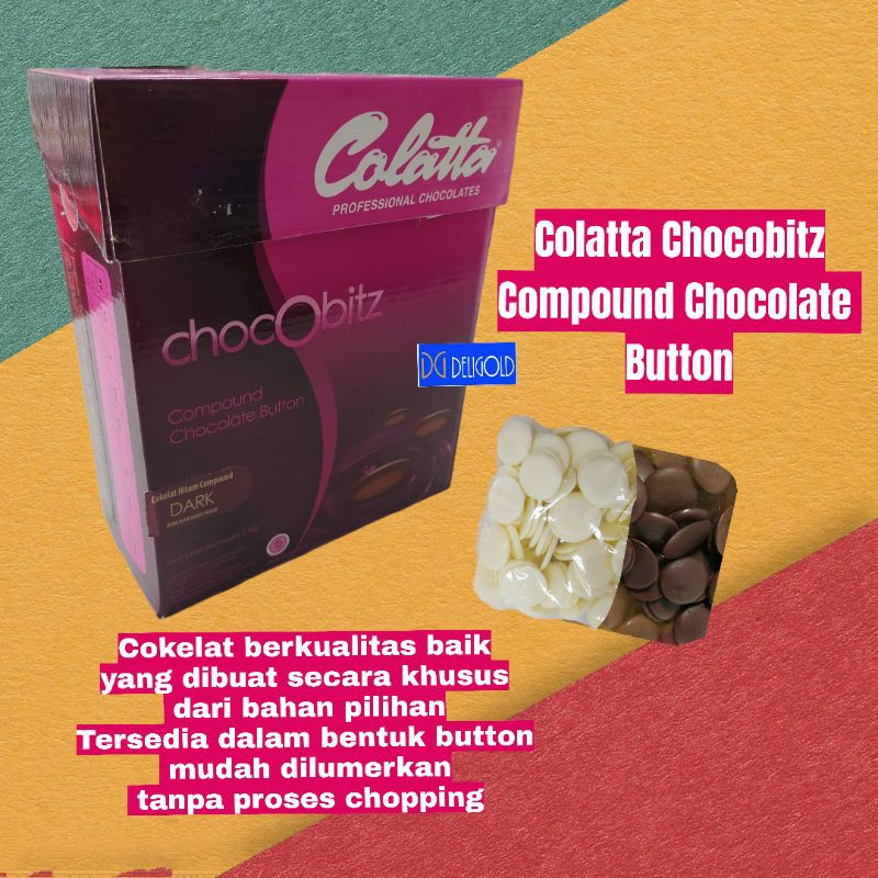 Jual Colatta Chocobitz Chocolate Button 1kg | Shopee Indonesia