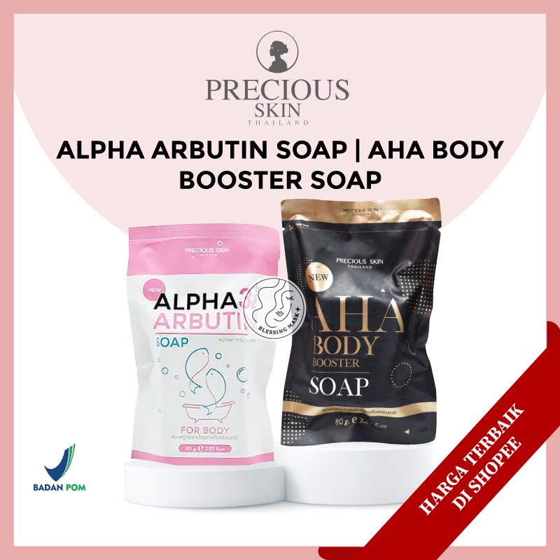 Jual Alpha Arbutin 3 Plus Collagen & AHA Body Booster Whitening Soap | Sabun Pemutih Badan ...