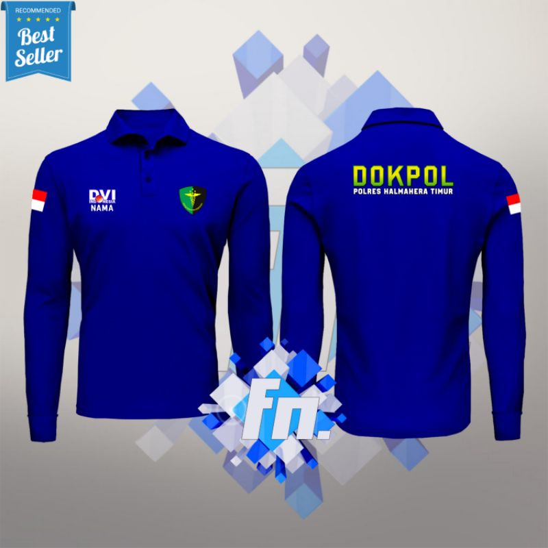 Jual KAOS POLO SHIRT PANJANG DOKPOL FORENSIK BIDDOKKES DVI (BISA CUSTOM ...