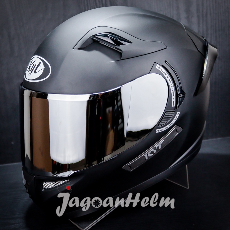 Jual KYT HELM K2 RIDER SOLID | BLACK DOFF |DOUBLE VISOR FULL FACE ...