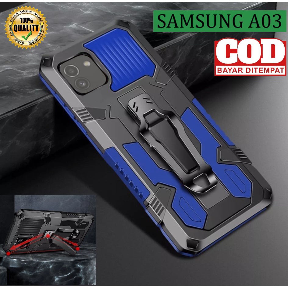 Jual SAMSUNG GALAXY A03 CASING STANDING BACK KLIP HARD CASE ROBOT NEW ...