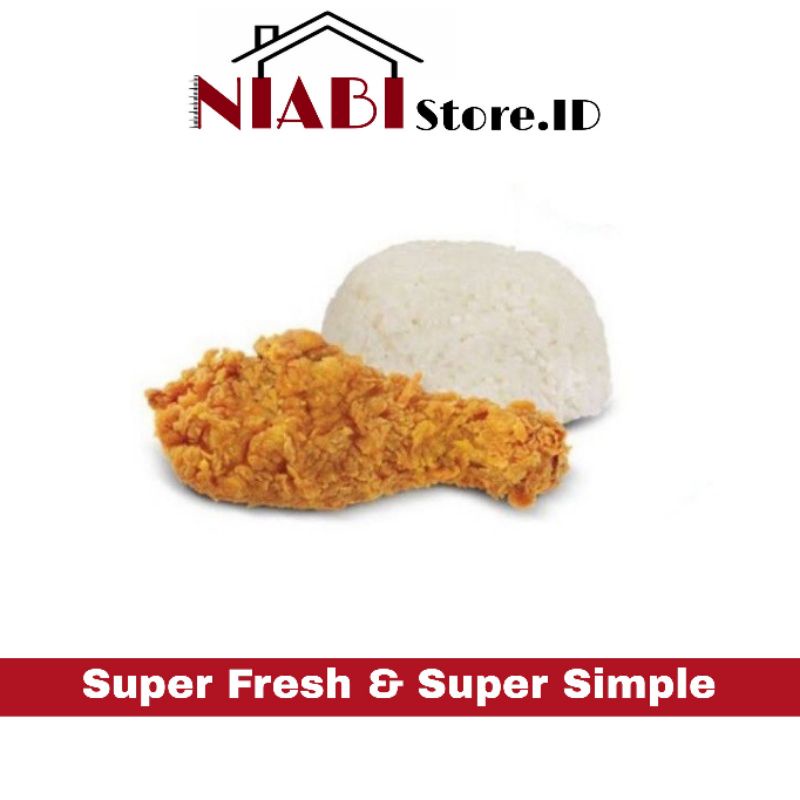 Jual PAKET FRIED CHICKEN PAHA AYAM DAN NASI | Shopee Indonesia