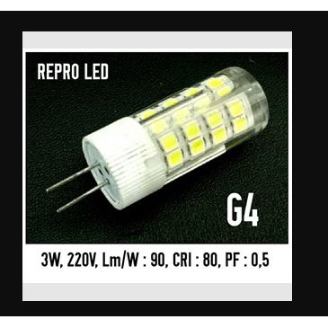 Jual Lampu Jagung LED / Lampu Kacang LED REPRO G4 3W 220VAC WW/CDL ...