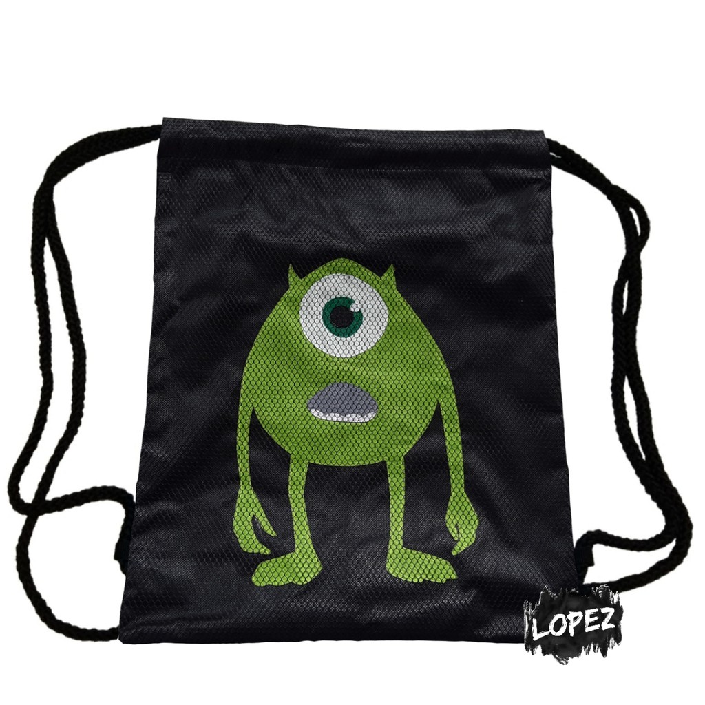 Jual Tas Jaring Mike Wazowski / String Bag Monster Inc / Tas Serut ...
