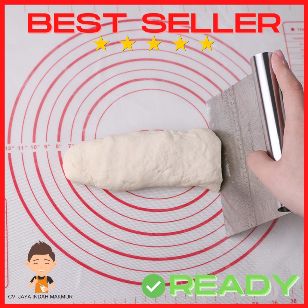 Jual Scraper Stainless / Scrap Adonan / Cutter Pisau Bakery Cake ...