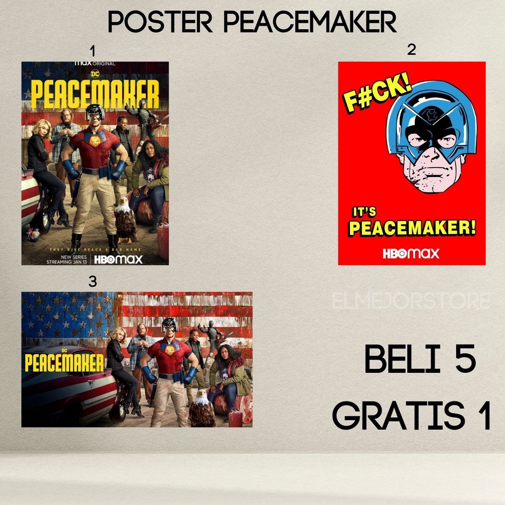 Jual Poster Peacemaker DC Comics John Cena The Suicide Squad Poster ...