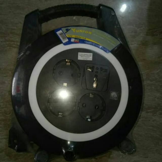 Jual KABEL ROLL GULUNG + STOP KONTAK 4 LUBANG YUNIOR | Shopee Indonesia