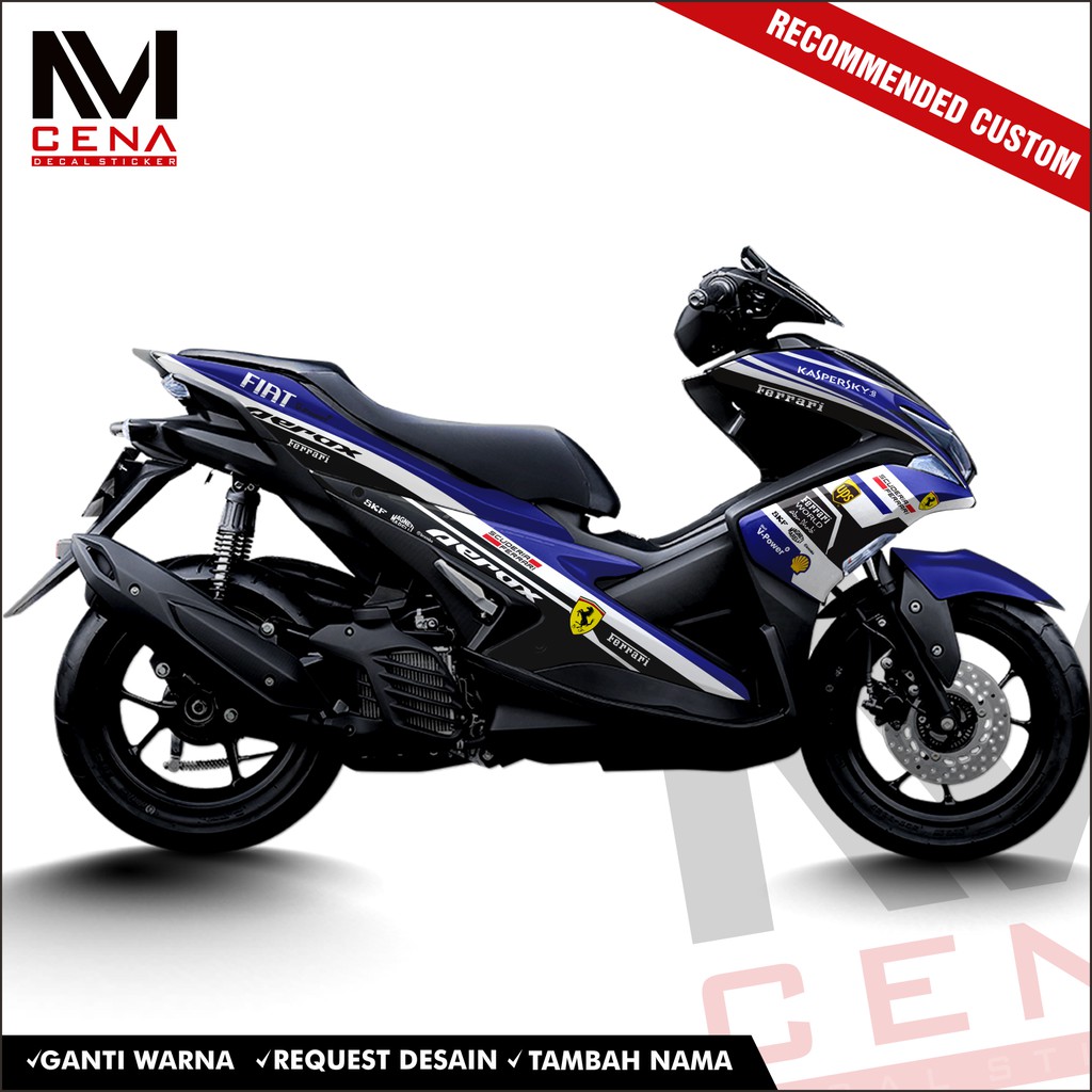 Jual Sticker Striping Decal Aerox 155 full body sticker aerox blue ...