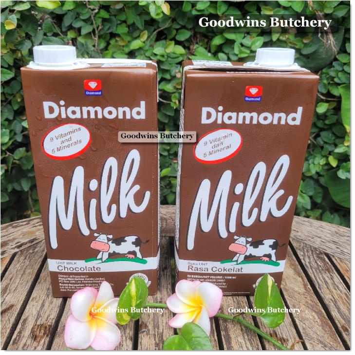 Jual Diamond milk susu sapi UHT CHOCOLATE 1000ml | Shopee Indonesia