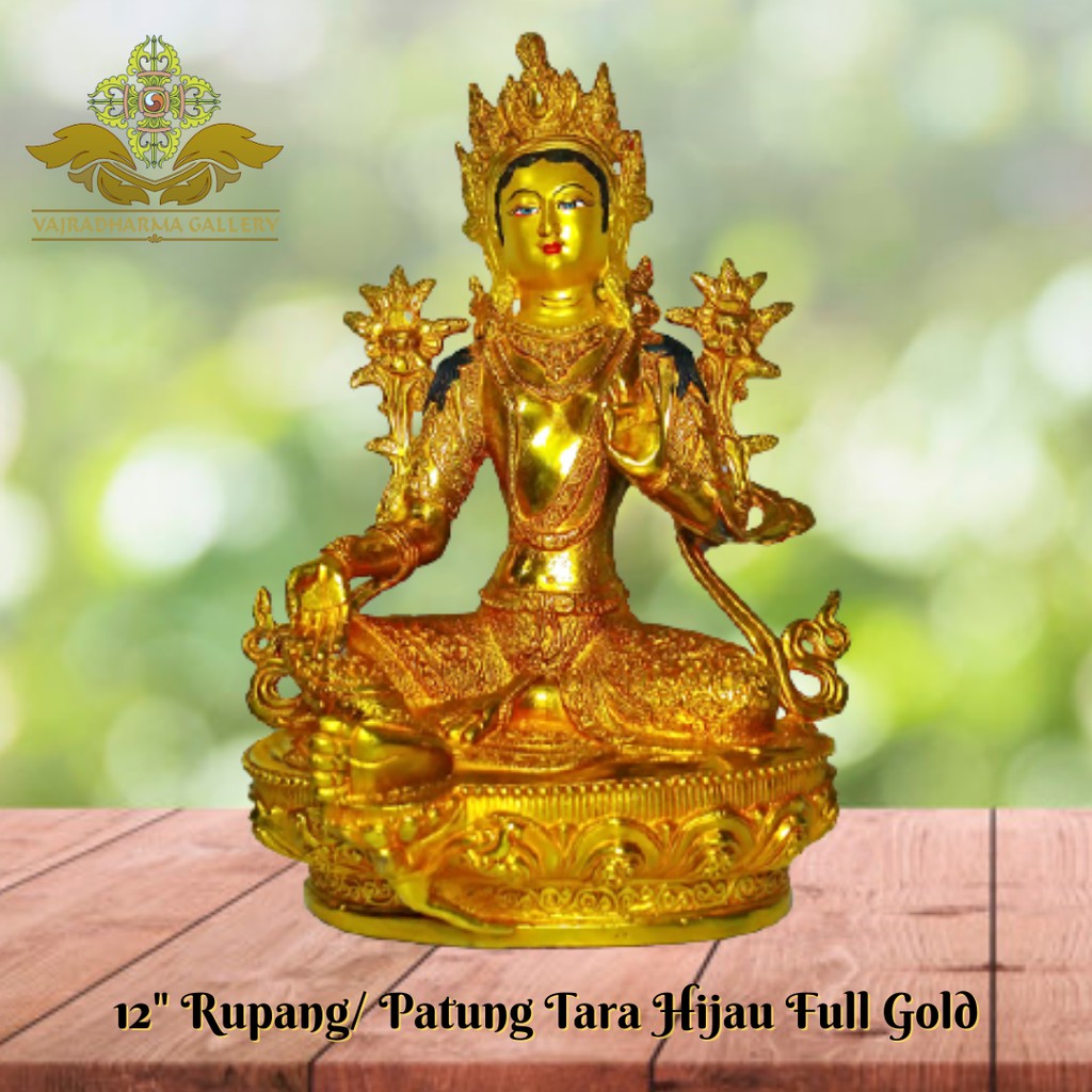 Jual Rupang/ Patung/ Arca Tara Hijau 12 Inch Full Gold | Shopee Indonesia