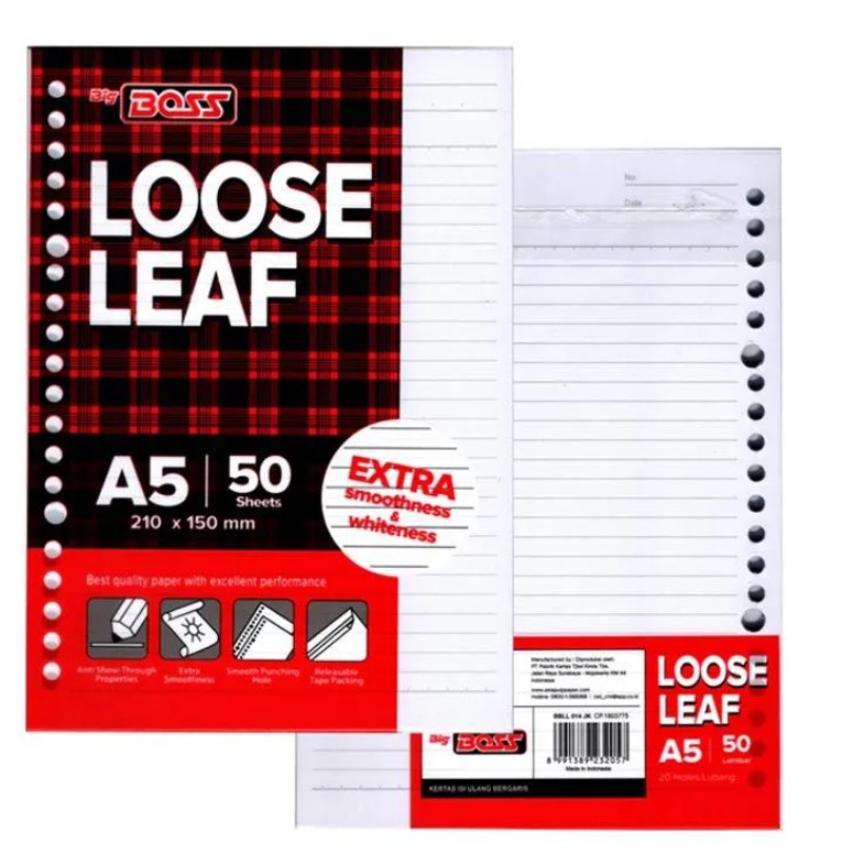 Jual Loose Leaf Isi Binder A5 7020 50 lembar | Shopee Indonesia