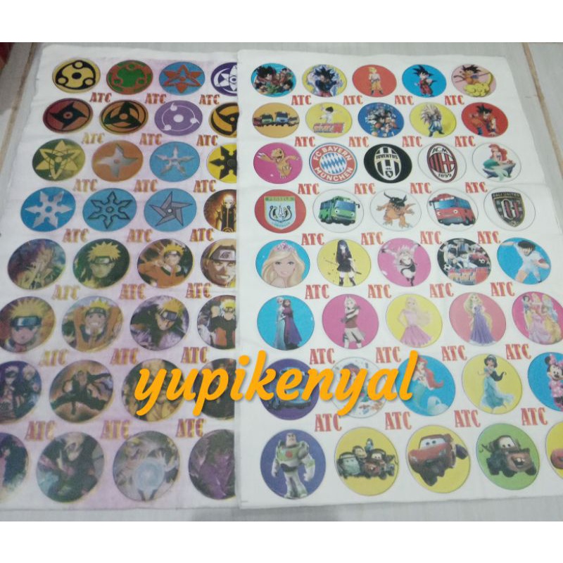 Jual MAINAN TAZOS BESI STIKER KARAKTER 40pcs | Shopee Indonesia