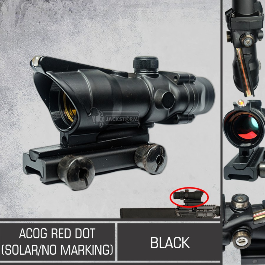Jual Optical Scope Sight Aeg ACOG Red Dot (Solar/No Marking) | Shopee ...