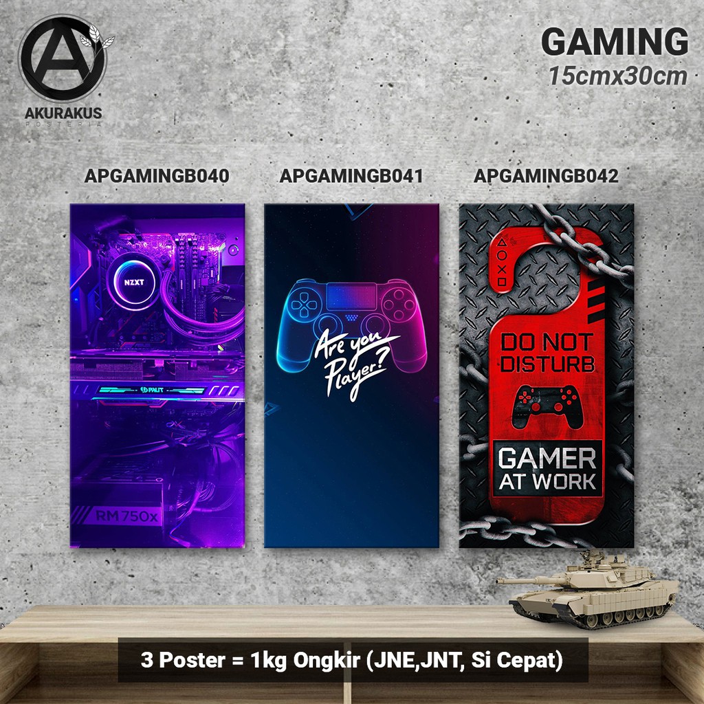 Jual WALL DECOR HIASAN DINDING POSTER KAYU GAMING GAMERS VIDEO GAMES ...