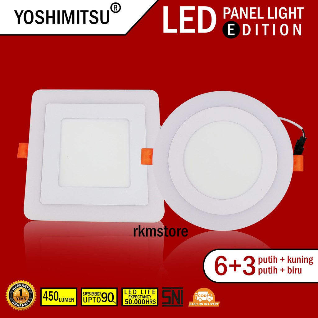 Jual LAMPU DOWNLIGHT PLAFOND DUAL TONE LED PANEL YOSHIMITSU 12+6 Watt ...