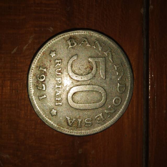 Jual Uang Koin Rupiah Indonesia Rp.50,- tahun 1971 rare/langka/koleksi ...