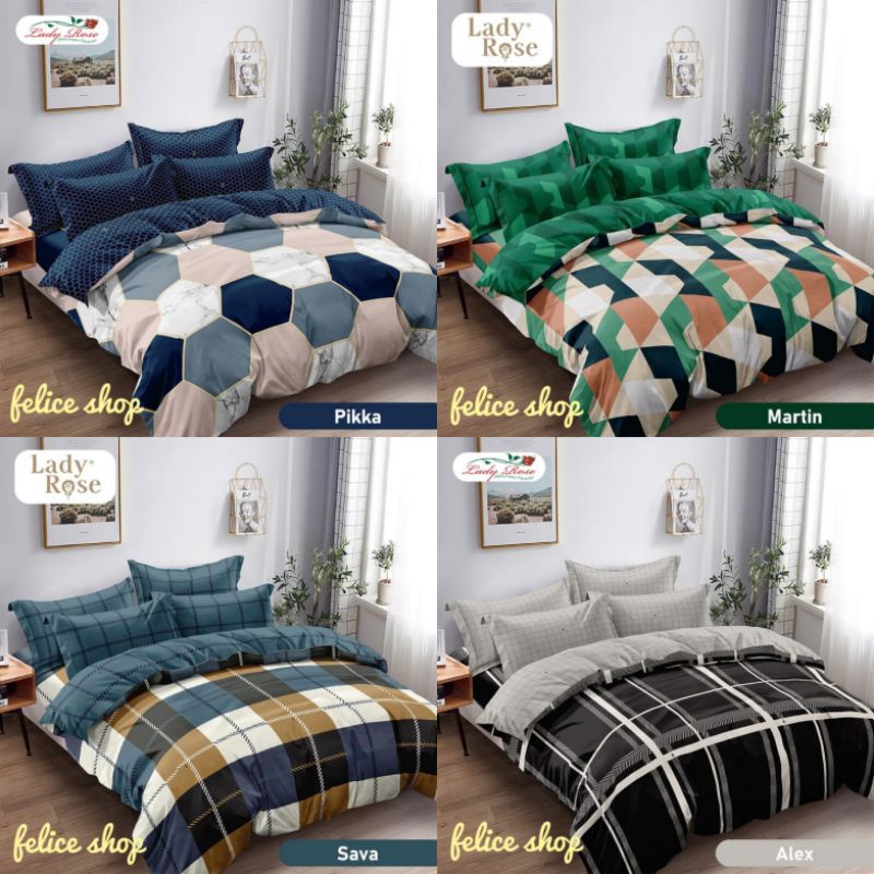 Jual Set Bedcover Lady Rose Sprei Rumbai Ukuran 180x200cm / 6 Kaki ...