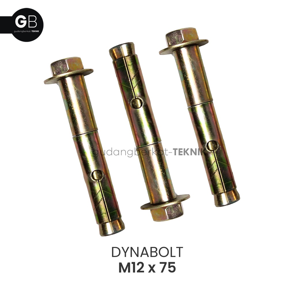Jual Dynabolt M12 x 75 / Baut Dinabolt M12 x 75mm / Anchor Bolt M12 ...